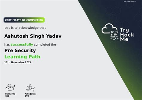 Cybersecurity Tryhackme Learningpath Presecurity Networkingbasics Cybersecurityjourney