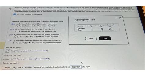 solved click the icon to view the contingency table specify