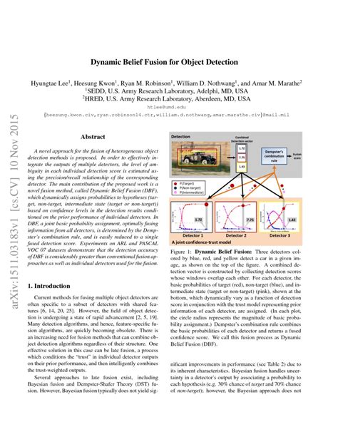 Dynamic Belief Fusion For Object Detection Deepai