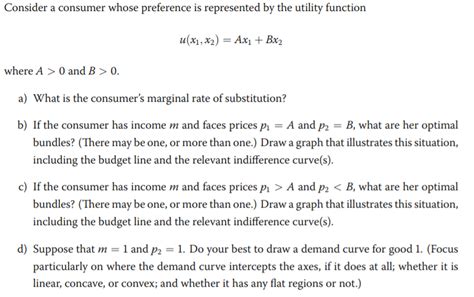 Solved Consider A Consumer Whose Preference Is Represented