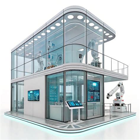 Futuristic Ai Controlled Medical Research Center Stock Illustration Illustration Of Genetics