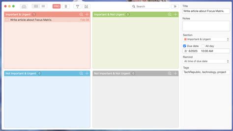 How To Use Focus Matrix A Simple Tool For Managing Your Tasks