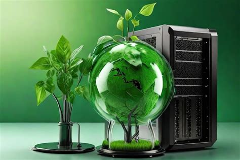 Premium Photo Carbon Efficient It Concept Showcasing Sustainable