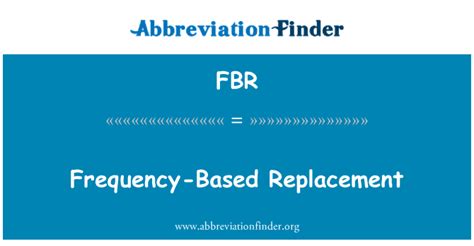 FBR Stands For Frequency Based Replacement Abbreviation Finder