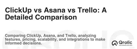 Clickup Vs Asana Vs Trello Best Project Management Tool