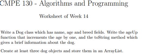 solved cmpe 130 algorithms and programming worksheet of