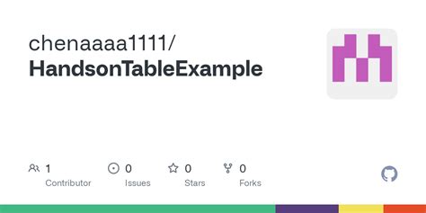 GitHub Chenaaaa HandsonTableExample