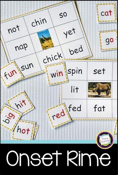 Onset And Rime Decoding Center Activity Blending And Segmenting Early Reading Activities