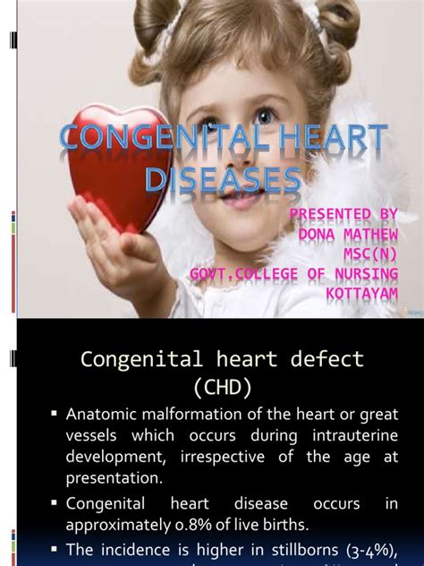 Presented By Dona Mathew Msc N Govt College Of Nursing Kottayam Pdf Congenital Heart
