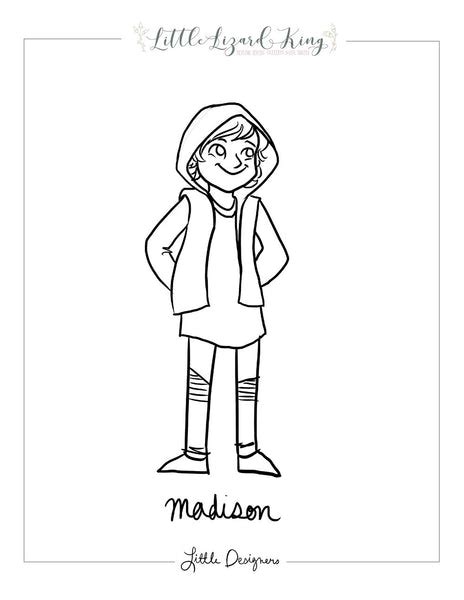 Madison Coloring Page Little Lizard King