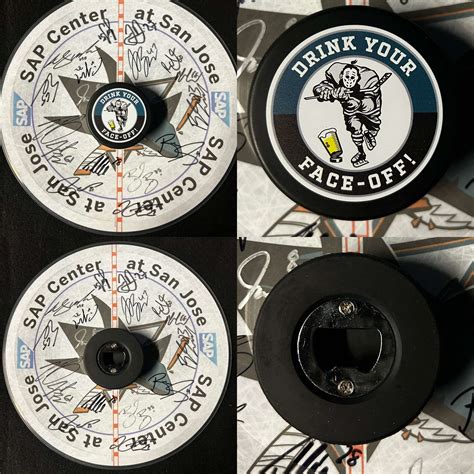 The Drink Your Face Off Official Bottle Opener Puck Hockey Jersey