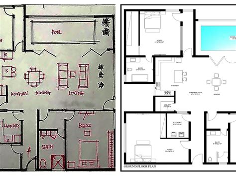 PDF Blueprint Sketch And To Autocad Cad DWG Upwork