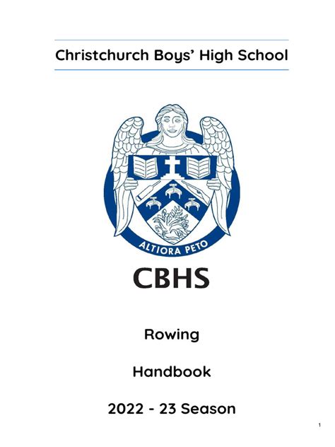 Cbhs Rowing Handbook 2022 23 Pdf Rowing Sport