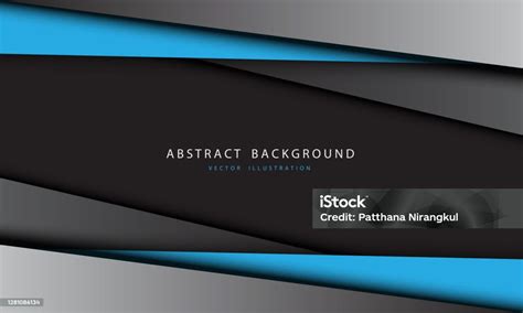 추상적인 파란색 회색 금속 삼각형빈 공간 디자인에 간단한 텍스트가 현대미래지향적인 배경 벡터 일러스트레이션 0명에 대한 스톡