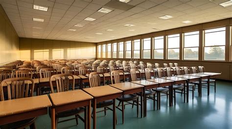 Empty Classroom Awaits Students Buzzing Return Stock Image Image Of