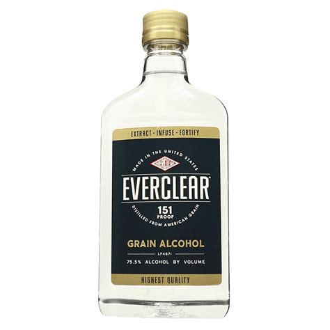 Everclear 151 Proof Grain Alcohol 375ml