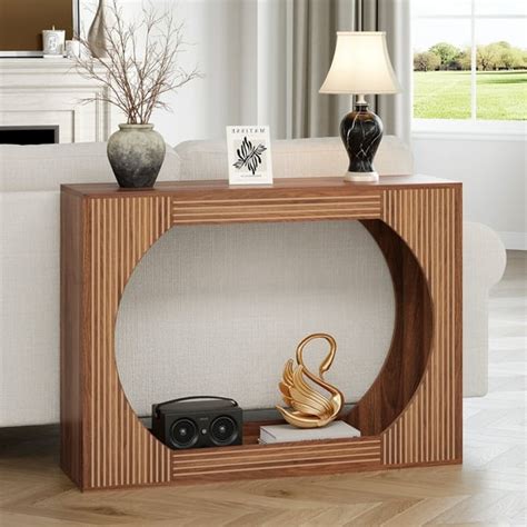 Wirrytor Console Table With Shelves Farmhouse Entryway Table For Foyer