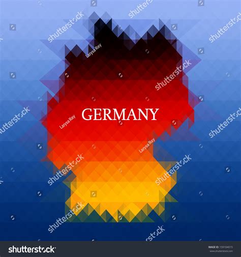 Map Flag Germany Triangles Stock Vector Royalty Free 159104015 Shutterstock