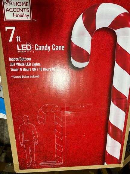 7 Ft Led Candy Cane Lambrecht Auction Inc