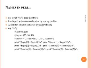 Perl Names Values And Variables PPTX Programming Languages Computing