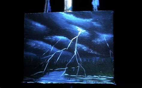 How To Paint Lightning Amazing And Easy Tutorials Beach Canvas Paintings Painting Diy