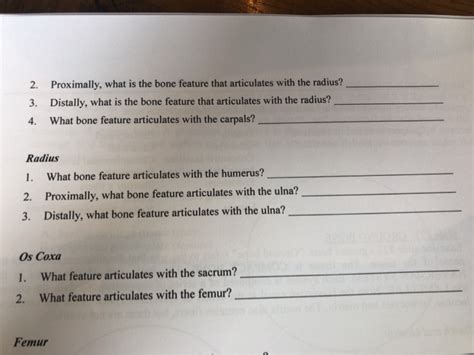 Solved 2 3 4 Proximally What Is The Bone Feature That