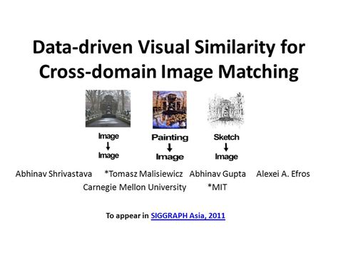data driven visual similarity for cross domain image matching ppt