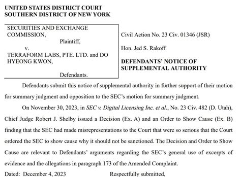 Judge Hints At Sec Sanction In Terraform Labs Case