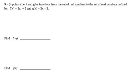 Solved Points Let F And G Be Functions From The Set Chegg