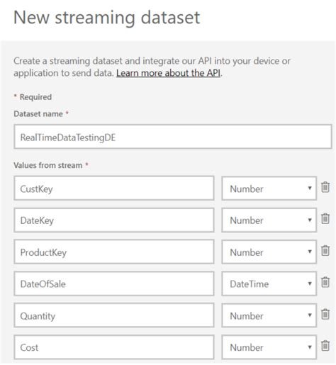 Power Bi Real Time Data Streaming From A Sql Database Push Data Set