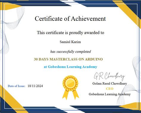 Samiul Karim Mazumder On Linkedin Arduino Certification Embeddedsystems Iot Learningjourney