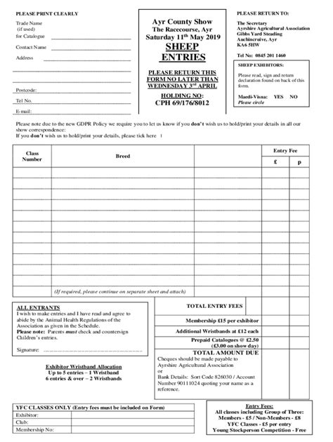 Fillable Online Food Chain Information Fci Declaration Forms And Other Sheep And Goat