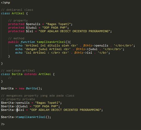 Oop Object Oriented Programming Pada Php Sekolah Kode