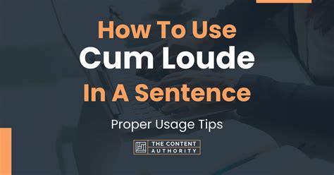 how to use cum loude in a sentence proper usage tips