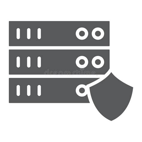 Server Protection Thin Line Icon Privacy And Security Database