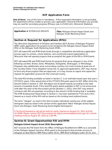Dcf Application Wisconsin Dcf Wisconsin Doc Template Pdffiller