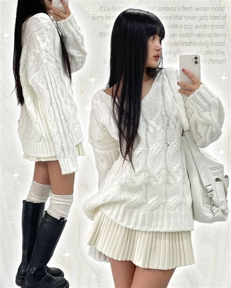 From Acubi Club Cute Winter Outfits Skirt Cute Winter Fit Tube Top