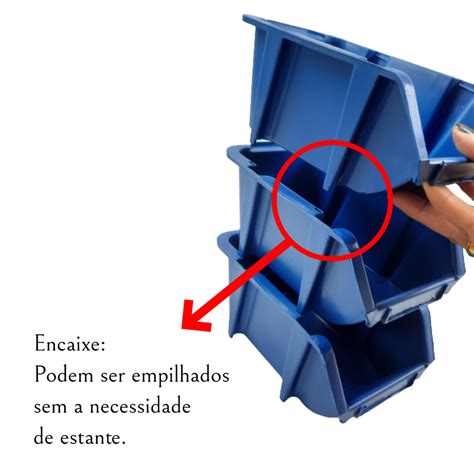 Kit 12 Caixas Bin Azul Organizadora Plástica Nº3 Shopee Brasil