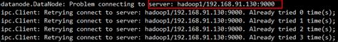 hadoop： 主节点9000端口拒绝访问call from hadoop3 192 168 91 132 to hadoop1 9000