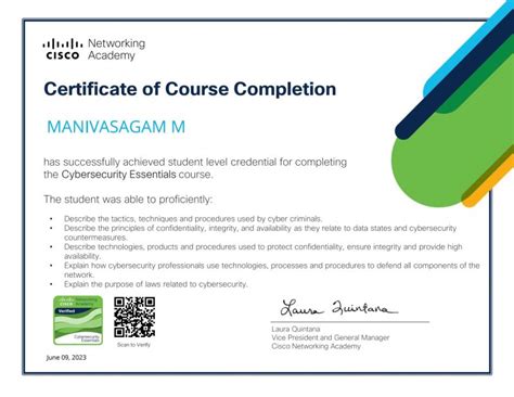 Manivasagam M On Linkedin Cybersecurity Cisconetworkingacademy Continuouslearning