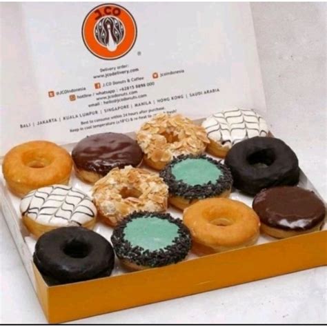 Jual Donut Jco Besar 1lusin Isi 12 Paper Bag Siap Kirim Gosend