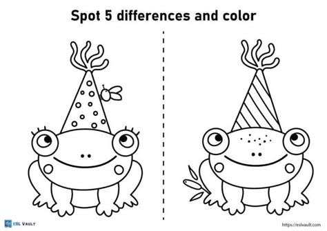 10 Free Printable Spot The Difference Coloring Pages Esl Vault