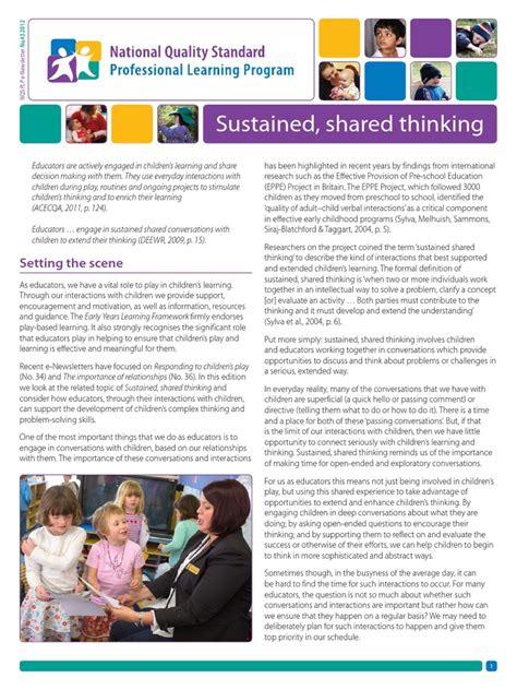 Sustained Shared Thinking Pdf Conversation Thought