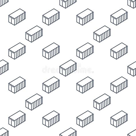 Shipping Container Vector Outline Seamless Pattern Or Background Stock Vector Illustration Of