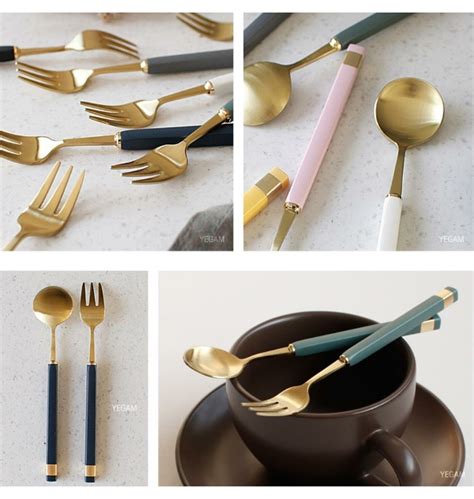 홈카페 스텐 티스푼 디저트 케익 티포크 커트러리티스푼 부부수저세트 티몬