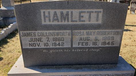 James Collinsworth Hamlett 1860 1942 Find A Grave Memorial