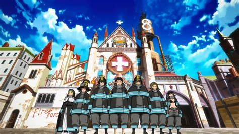 Hd Wallpaper Anime Fire Force Fire Force Company 8 Building