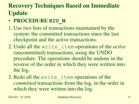 Ppt Database Recovery Concepts And Techniques Powerpoint Presentation