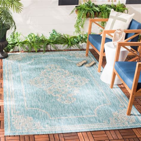 Safavieh Clearance Courtyard Cy8212 37121 Aqua Rug Rugs Done Right