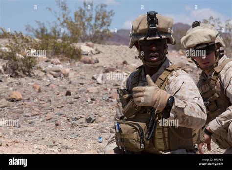 U S Marine Corps Lt Col Reginald J Mcclam Commanding Officer Front 3rd Battalion 8th